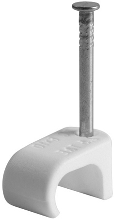 Apkaba kabeliui 4x6 balta (dėžutėje 100 vnt) - Helso