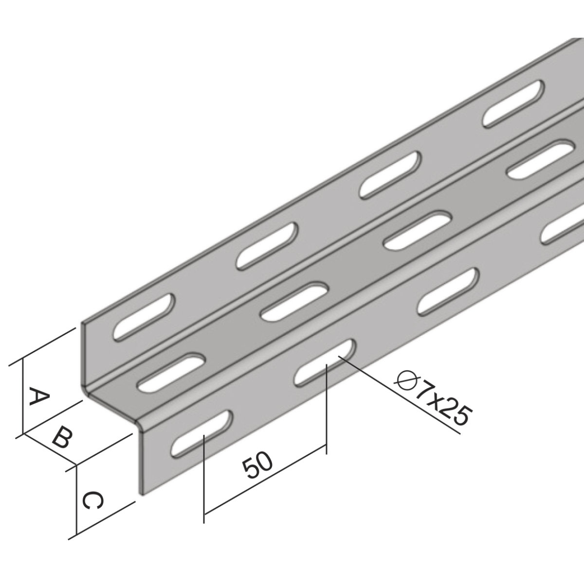 Z - formos profilis Z 25x25x1,50 L=2m, šalto cinkavimo - Helso