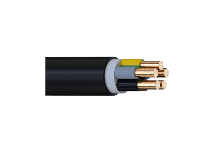 Kabelis CYKY 5x16 mm2 450/750V juodas - Helso