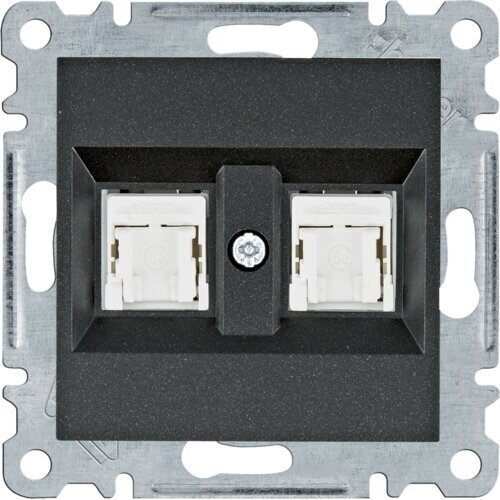 Kompiuterinis lizdas Hager Lumina Intense 2-jų lizdų 2xRJ45 cat5e UTP ...