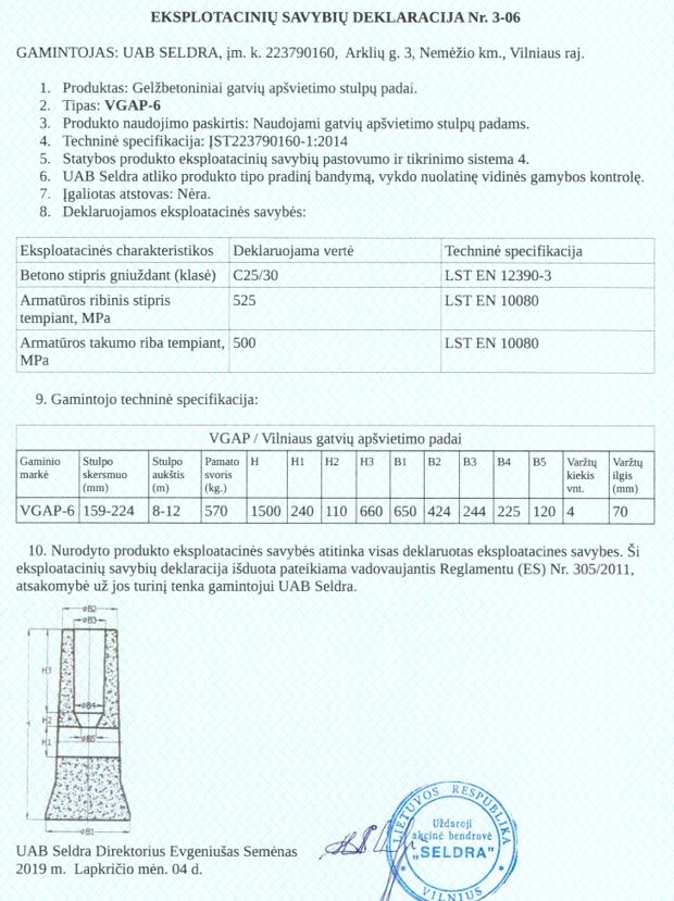 Pamatas 10-12M atramai VGAP-6 - Helso